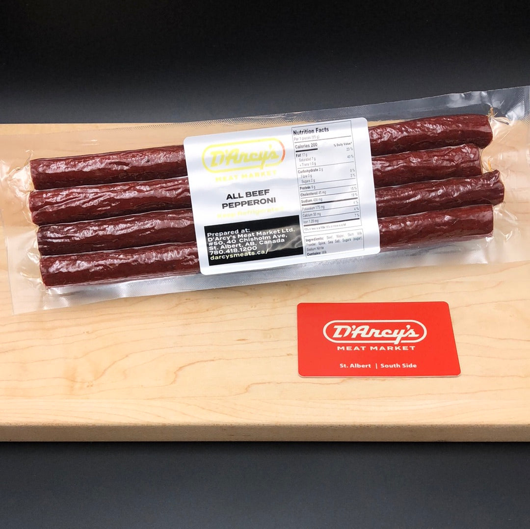 All Beef Pepperoni | Edmonton & St Albert Butcher Shop | D'Arcy's Meat ...